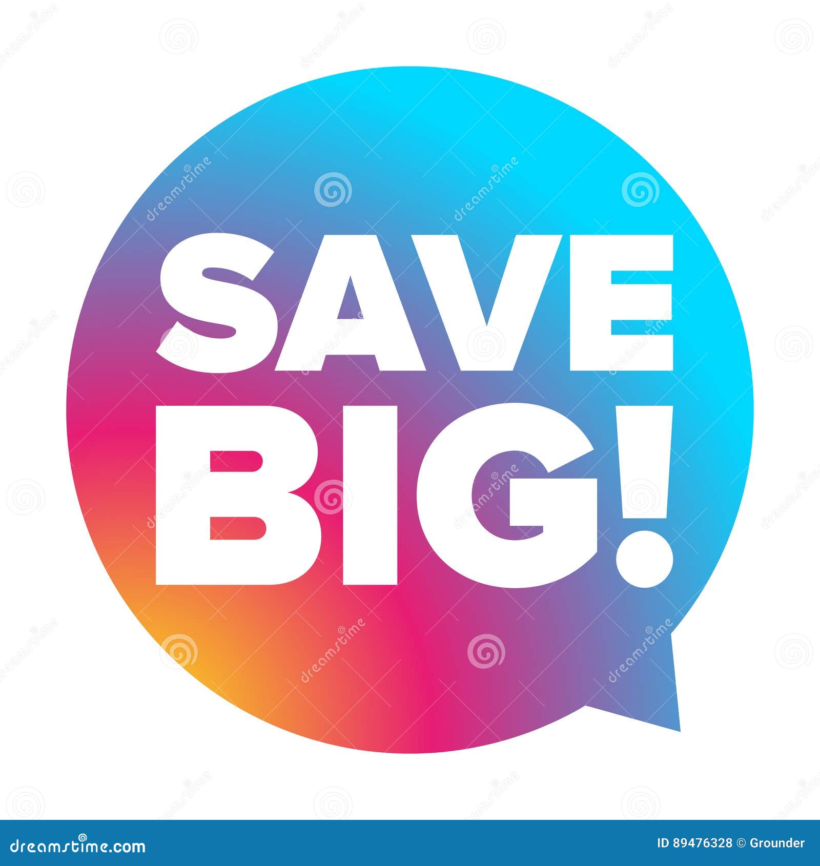 Save Big vector label stock vector. Illustration of sign - 89476328