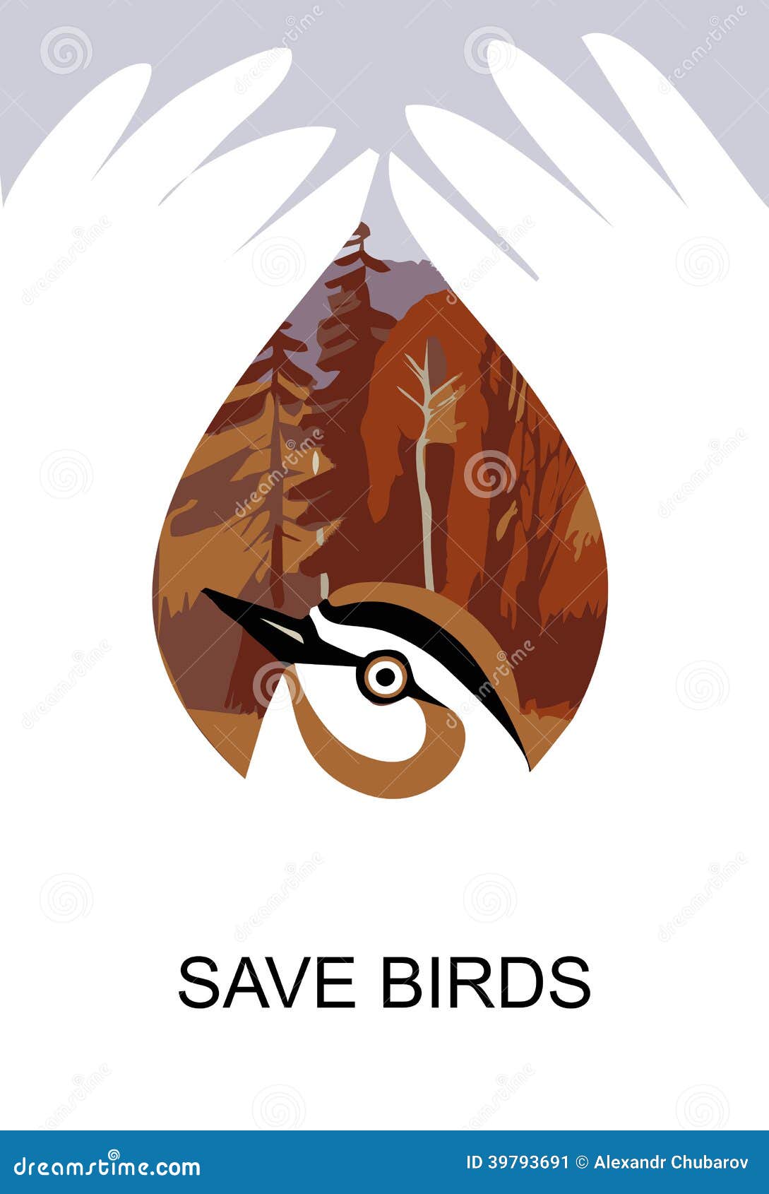Save birds stock vector. Illustration of painting, green - 39793691