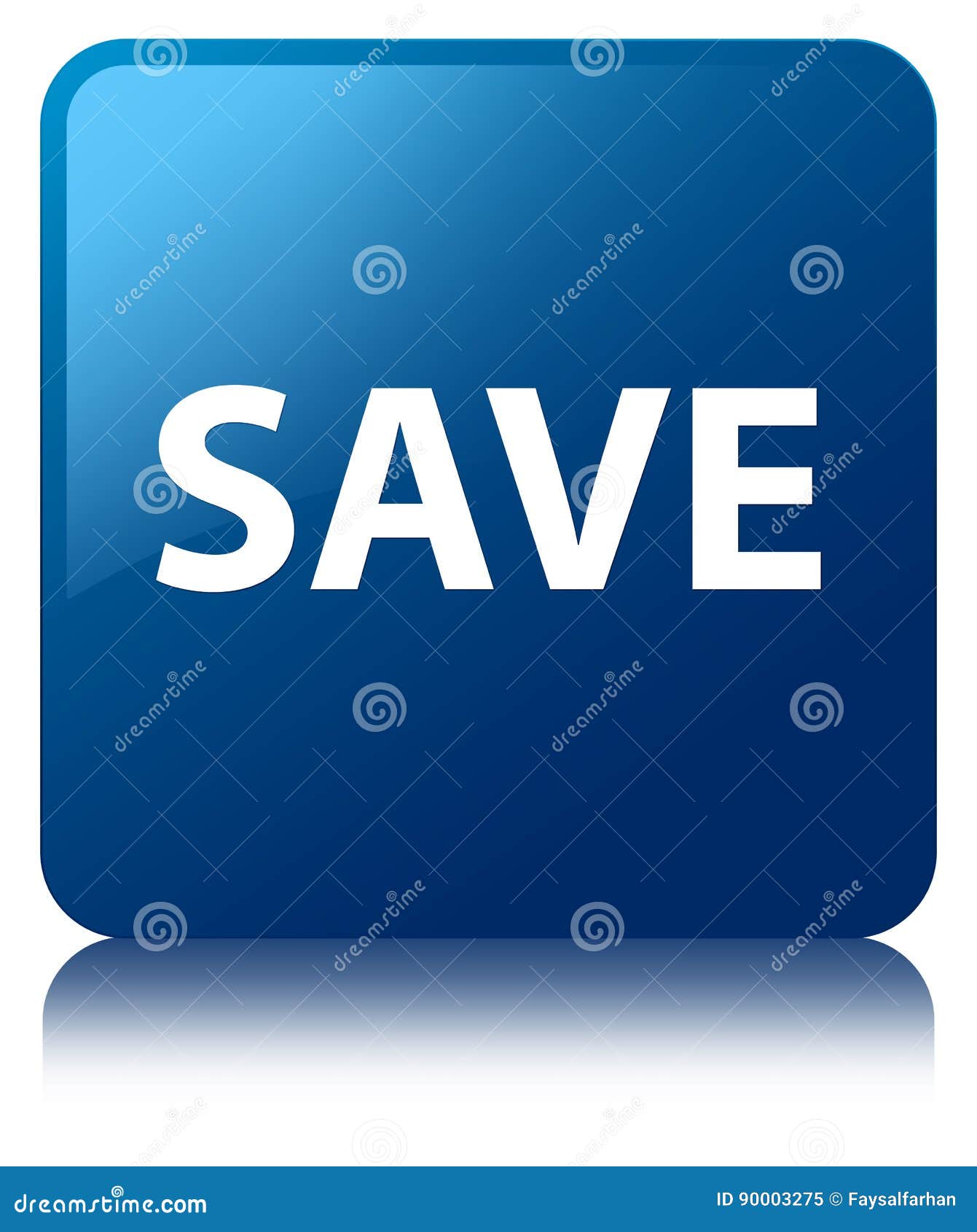 Save blue square button stock illustration. Illustration of storage ...