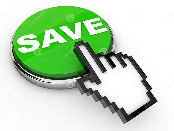 Save Button stock illustration. Illustration of push - 40157189