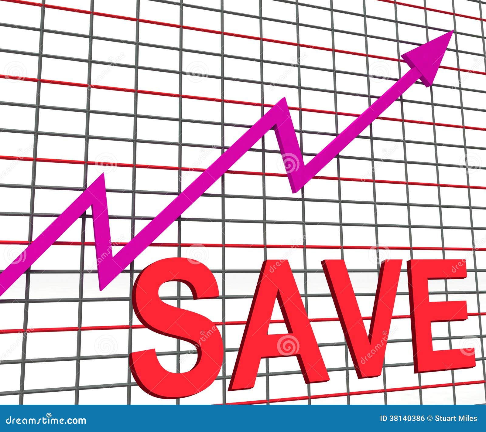 Save Chart Graph Shows Increasing Savings Stock Illustration ...