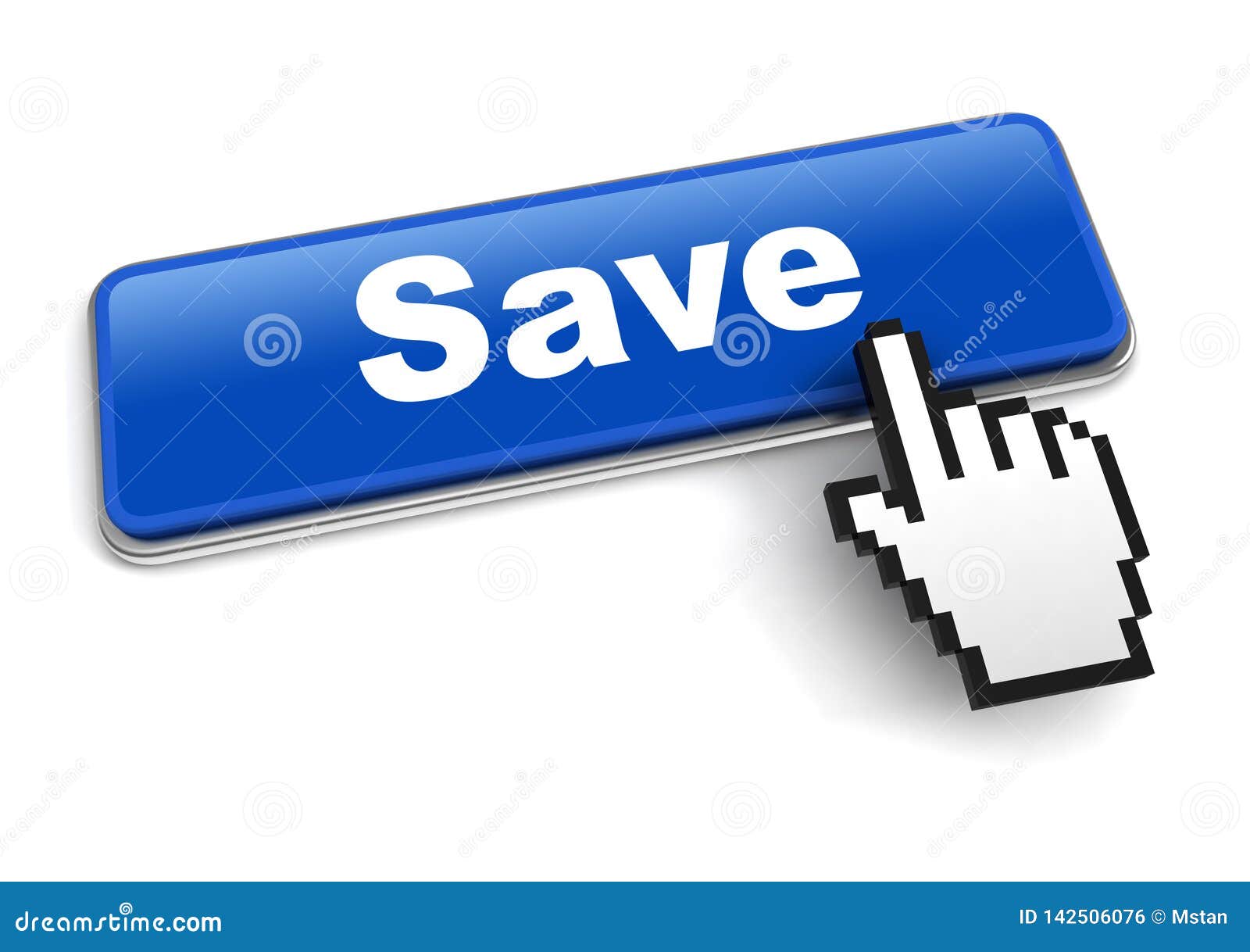 Save Concept 3d Illustration Isolated Stock Illustration - Illustration ...
