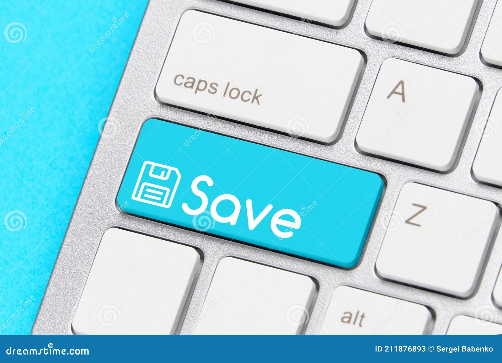 Save Concept on Keyboard Button. Close Up Stock Image - Image of ...