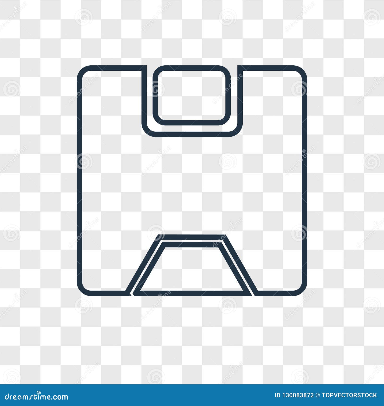 Save Concept Vector Linear Icon Isolated on Transparent Background ...