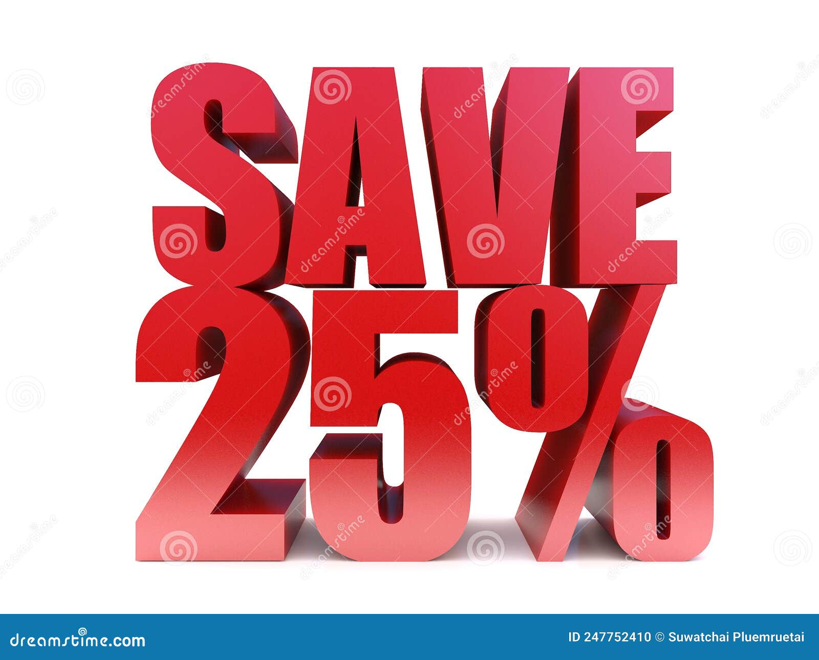 Save 25 3d Text Symbol. 3d Rendering Stock Illustration - Illustration ...
