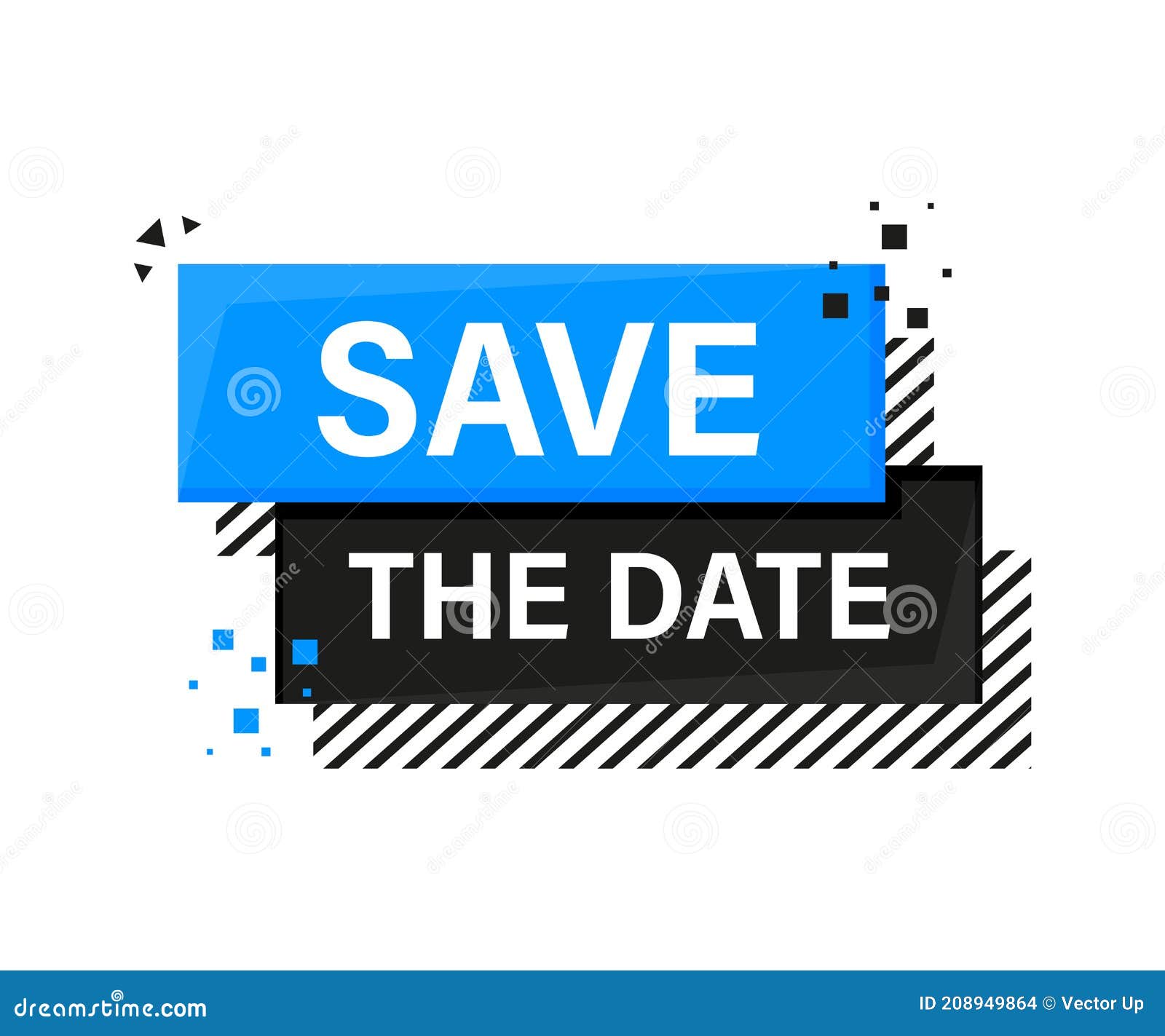 Save the Data Megaphone Blue Banner in 3D Style on White Background ...