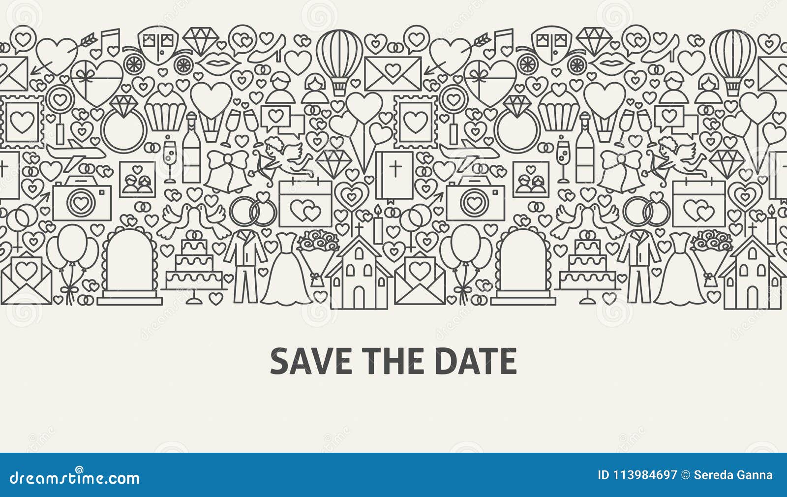Save the Date Banner Concept Stock Vector - Illustration of icon, date ...