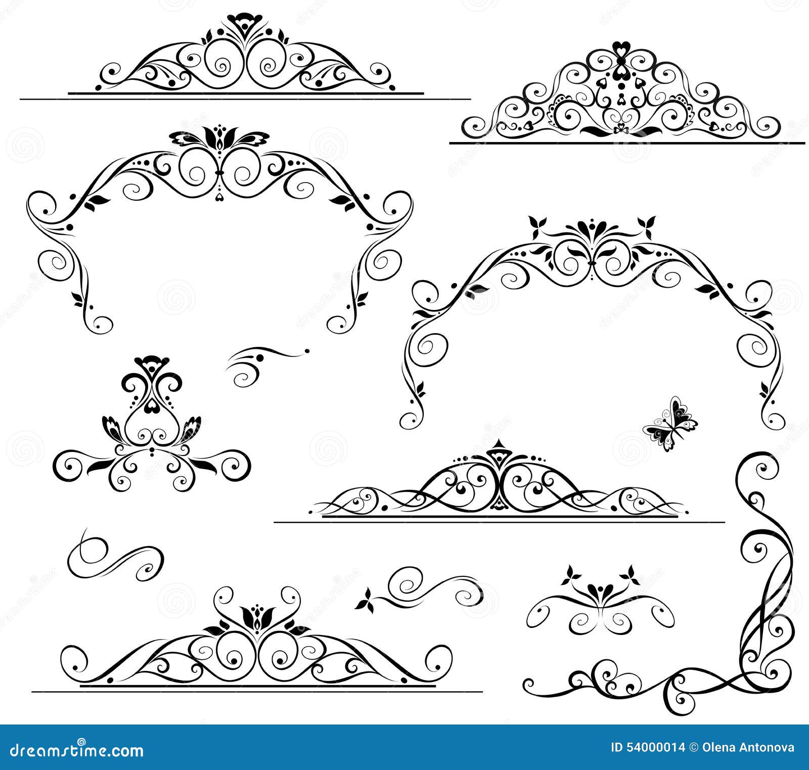 Vintage Headers And Frames Vector Illustration | CartoonDealer.com ...
