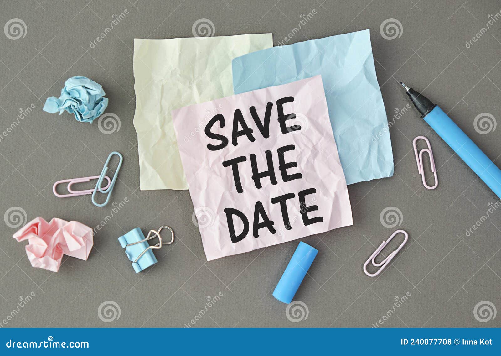 Save the Date - Concept of Text on Sticky Note Stock Photo - Image of ...