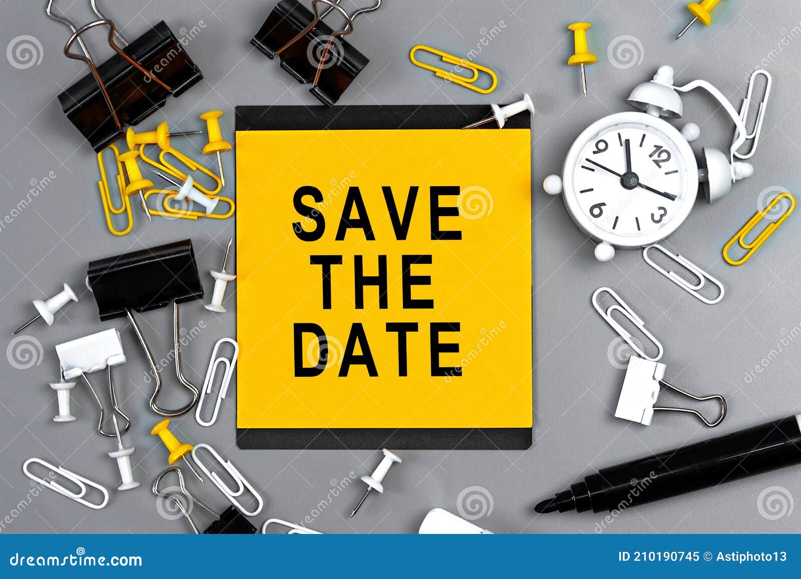 Save the Date - Concept of Text on Sticky Note Stock Image - Image of ...