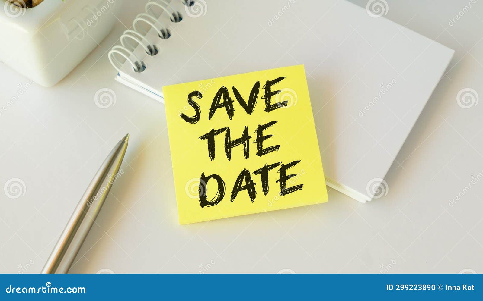 Save the Date - Concept of Text on Yellow Sticky Note Stock Photo ...