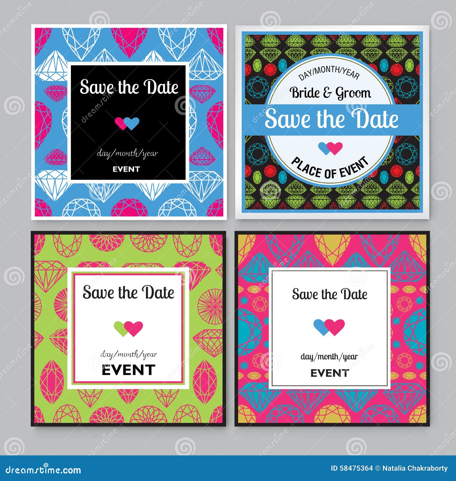 Save the Date for Events Design Stock Vector - Illustration of date ...