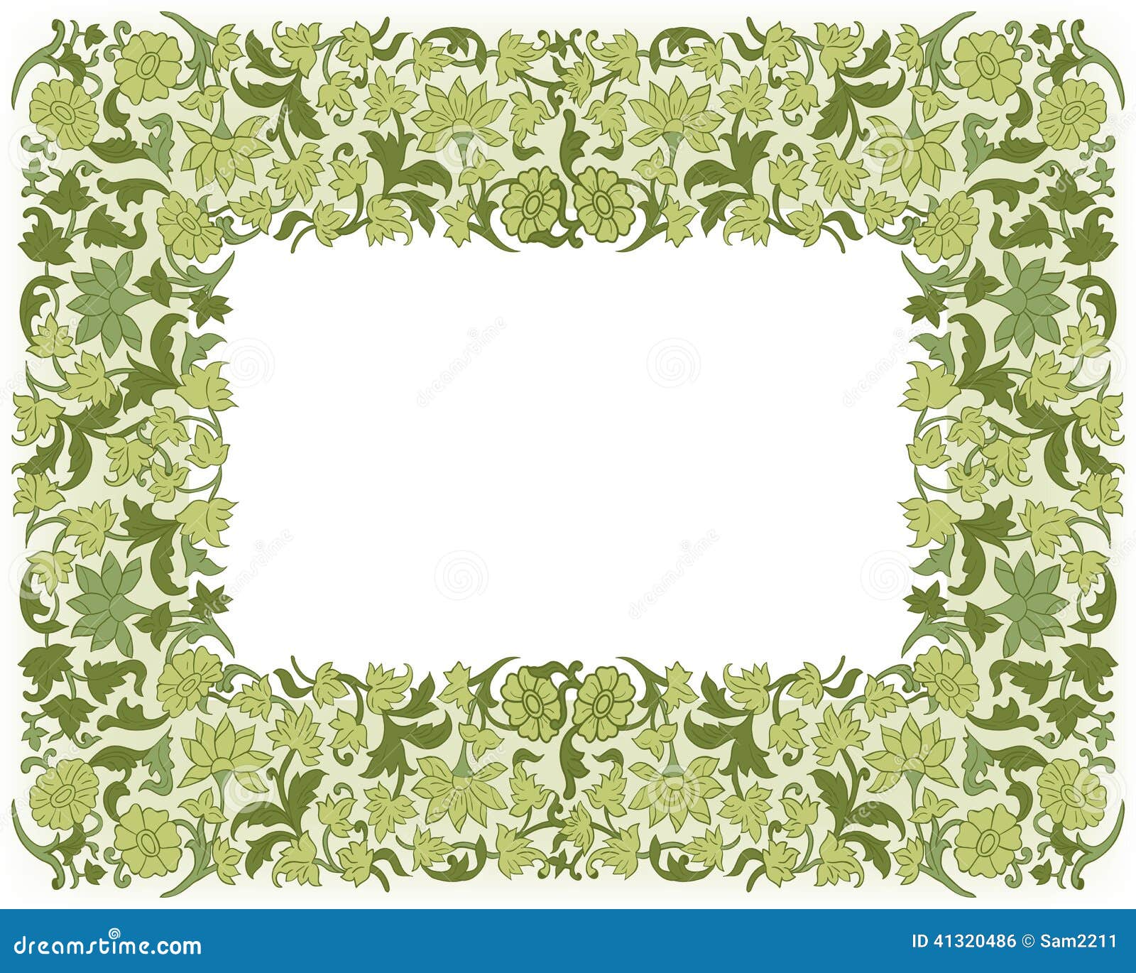 Save the Date Floral Card. Border Frame . Stock Vector - Illustration ...