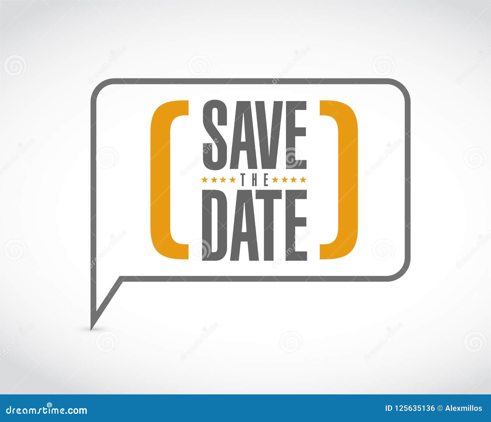 Save the Date Message Bubble Isolated Stock Illustration - Illustration ...