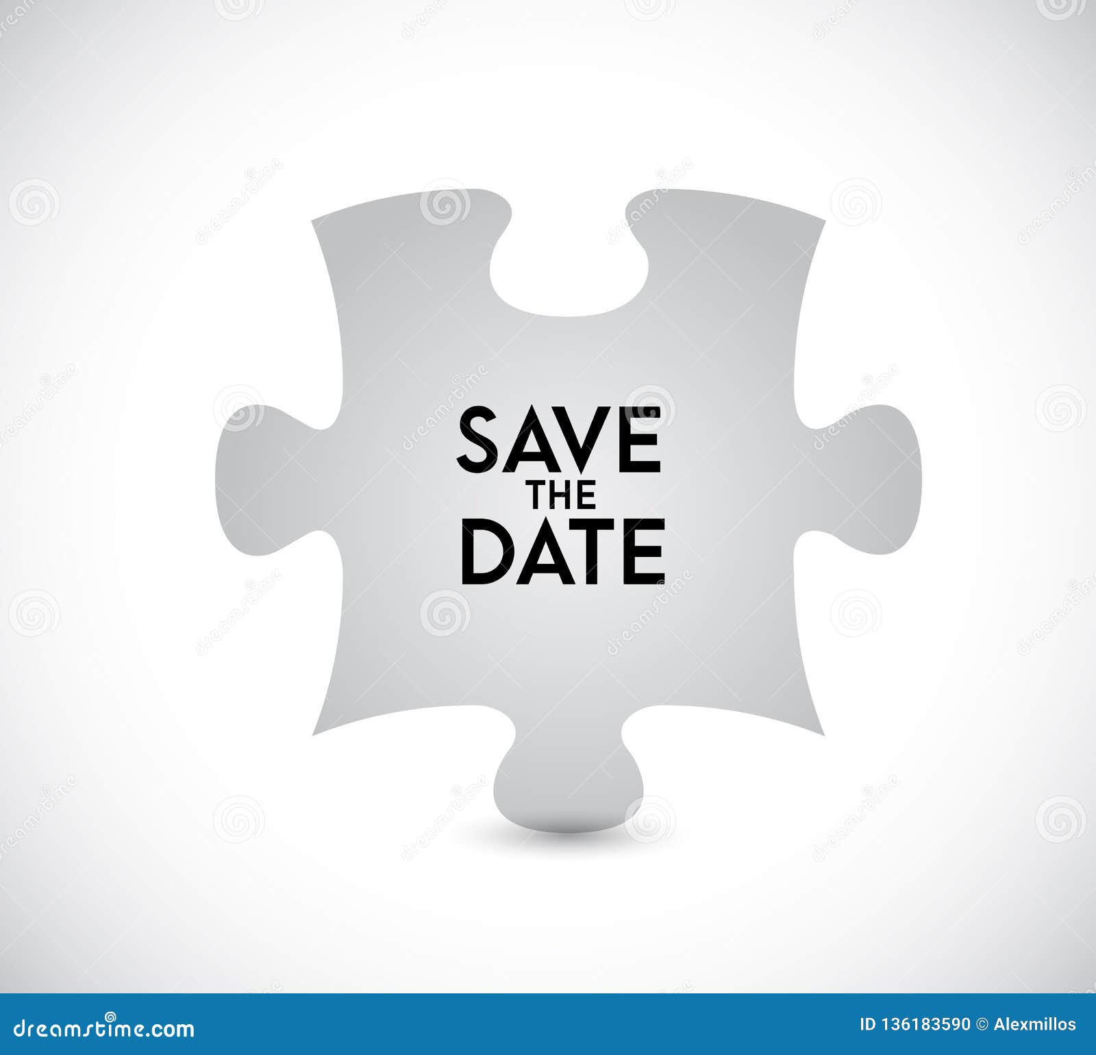 Save the Date Puzzle Missing Piece Concept. Infographic Illustration ...