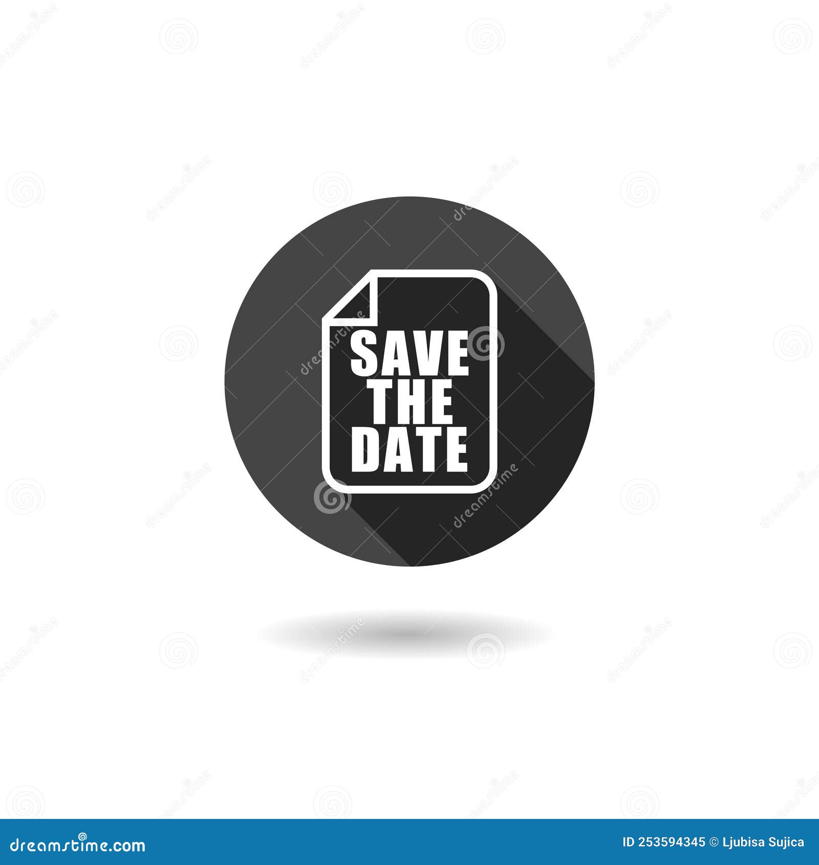 Save the Date Sign with Shadow Stock Vector - Illustration of label ...