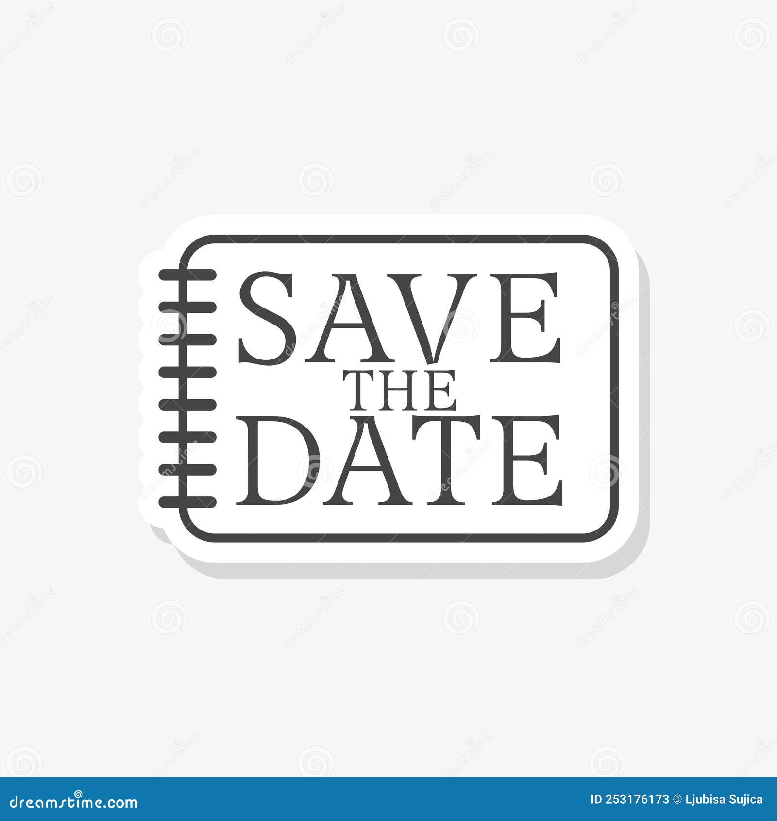 Save the Date Sign Sticker Icon Stock Vector - Illustration of sticker ...