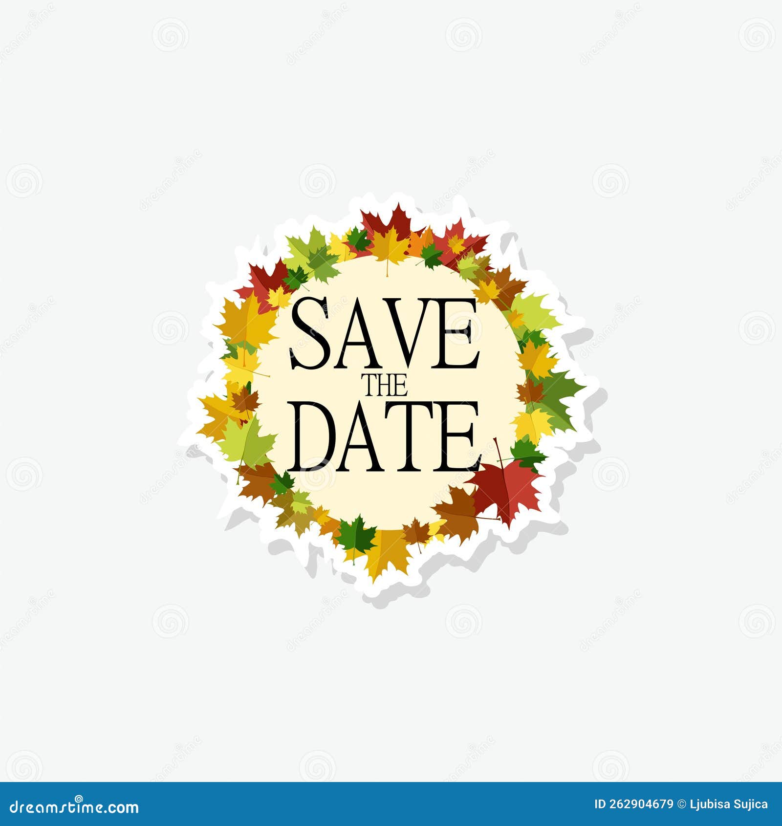 Save the Date Sticker Isolated on White Stock Vector - Illustration of ...
