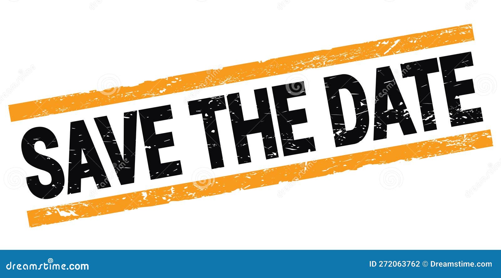 SAVE the DATE Text on Black-orange Rectangle Stamp Sign Stock ...