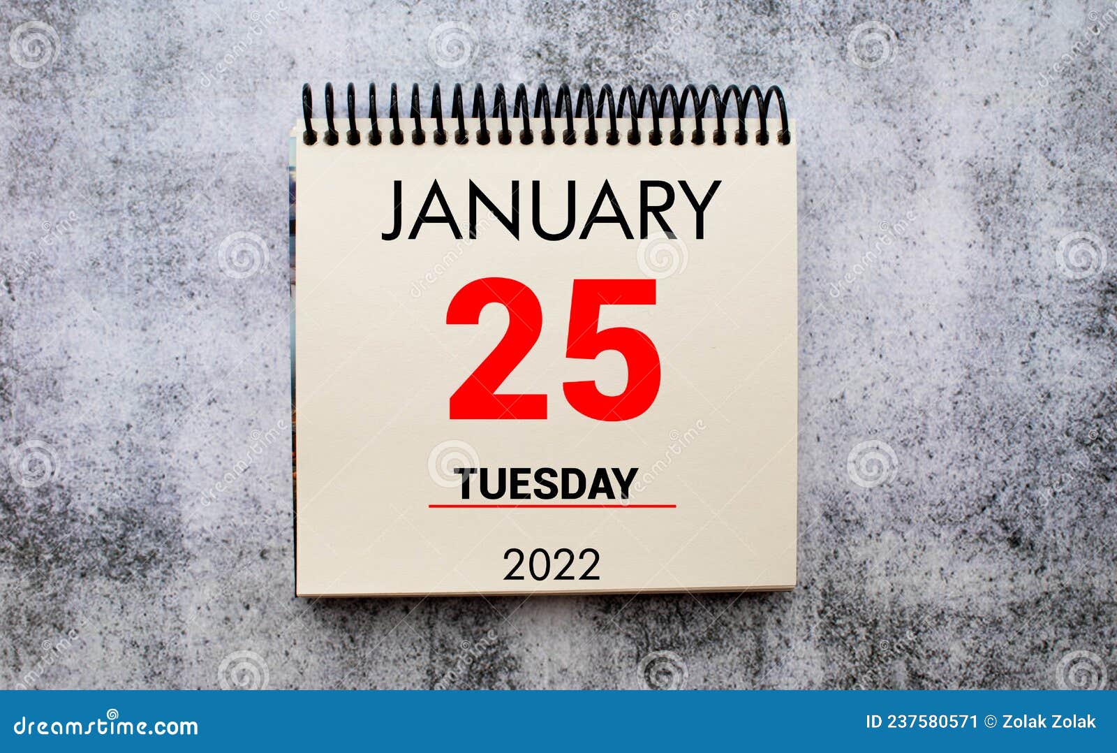 Save the Date Written on a Calendar - January 25 Stock Image - Image of ...