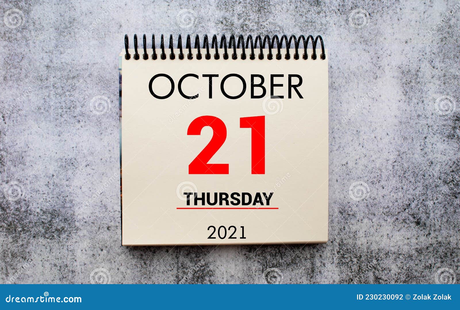 Save the Date Written on a Calendar - October 21 Stock Photo - Image of ...