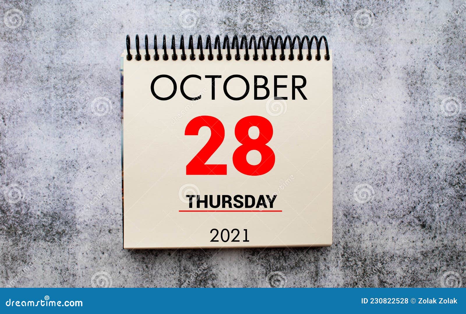 Save the Date Written on a Calendar - October 28 Stock Photo - Image of ...