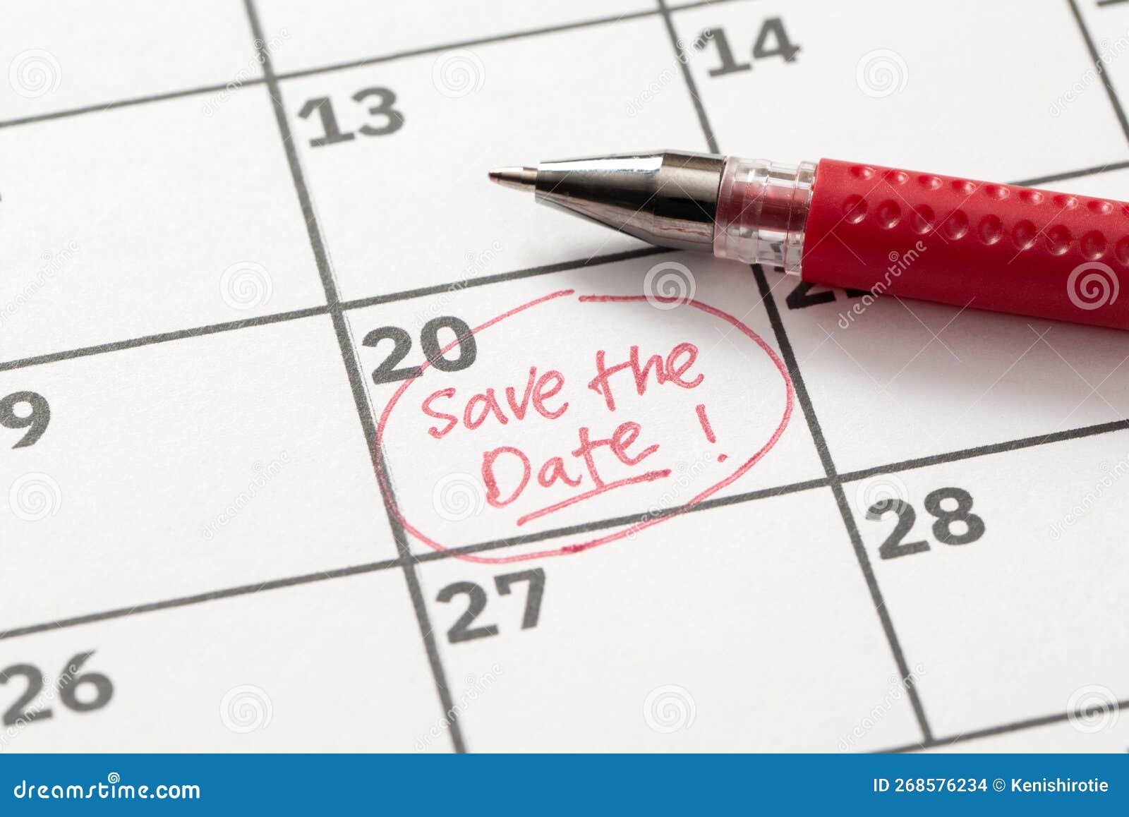 Save the Day Concept on Calendar Stock Photo - Image of notice, planner ...