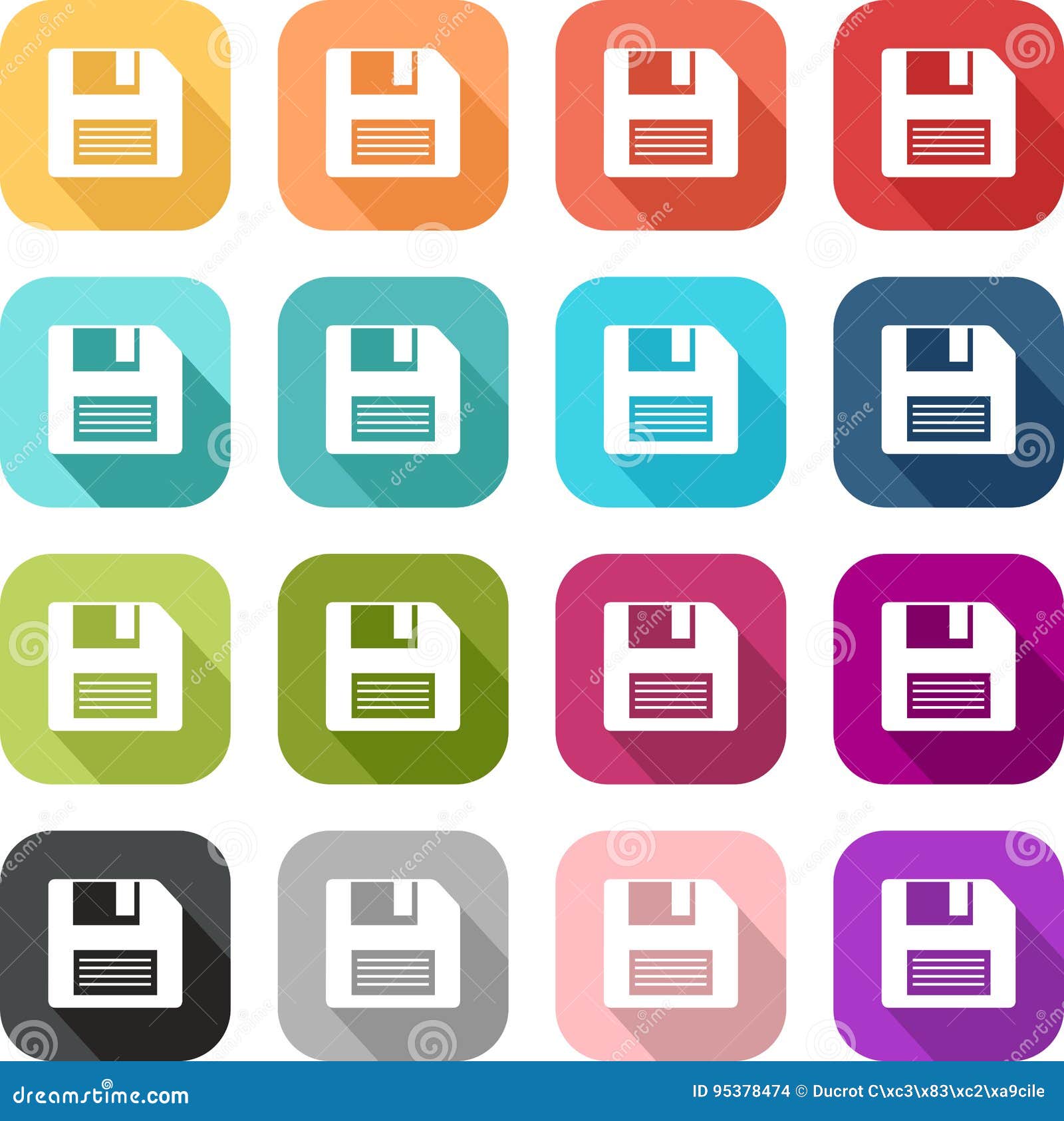 Save document Icon stock vector. Illustration of digital - 95378474