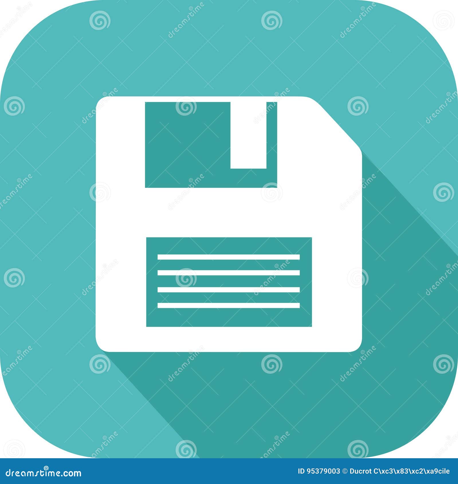 Save document Icon stock vector. Illustration of vector - 95379003