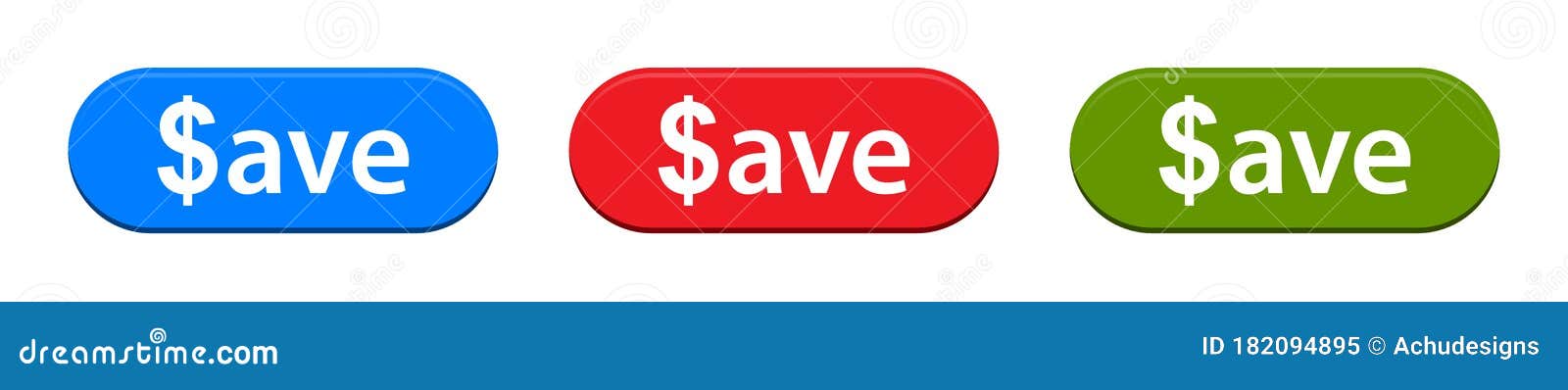 Save dollar button stock vector. Illustration of company - 182094895