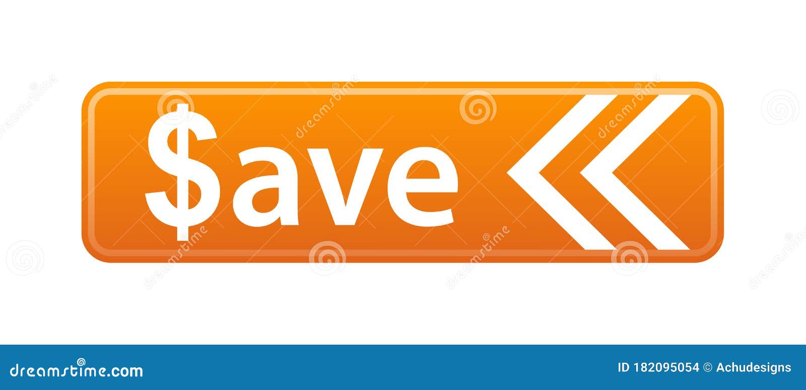 Save dollar button stock vector. Illustration of finance - 182095054