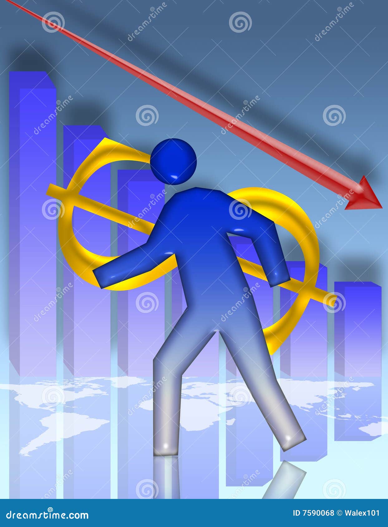 Save the dollar stock illustration. Illustration of chart - 7590068
