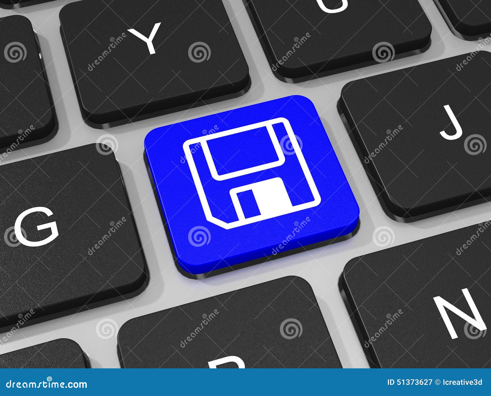 Save or Download Key on Keyboard of Laptop Computer. Stock Illustration ...