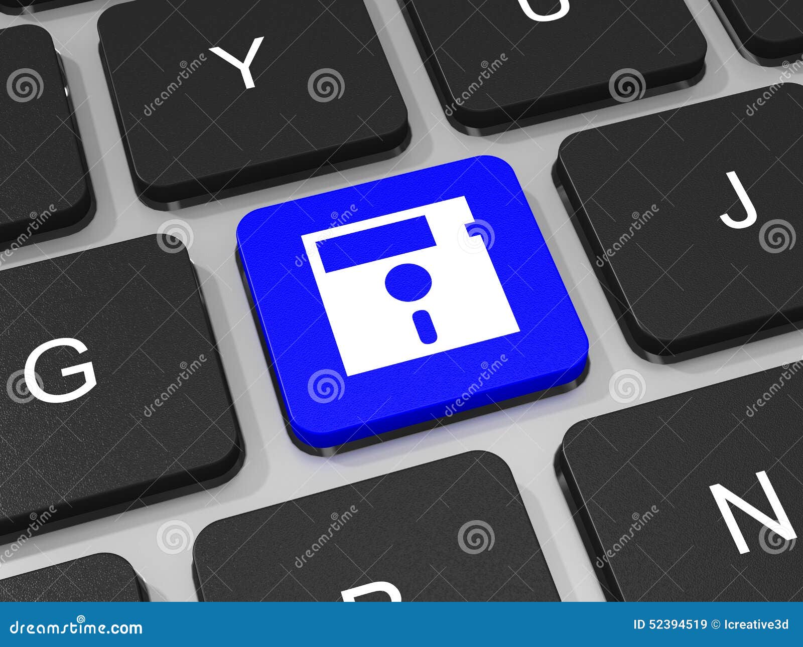 Save or Download Key on Keyboard of Laptop Computer. Stock Illustration ...