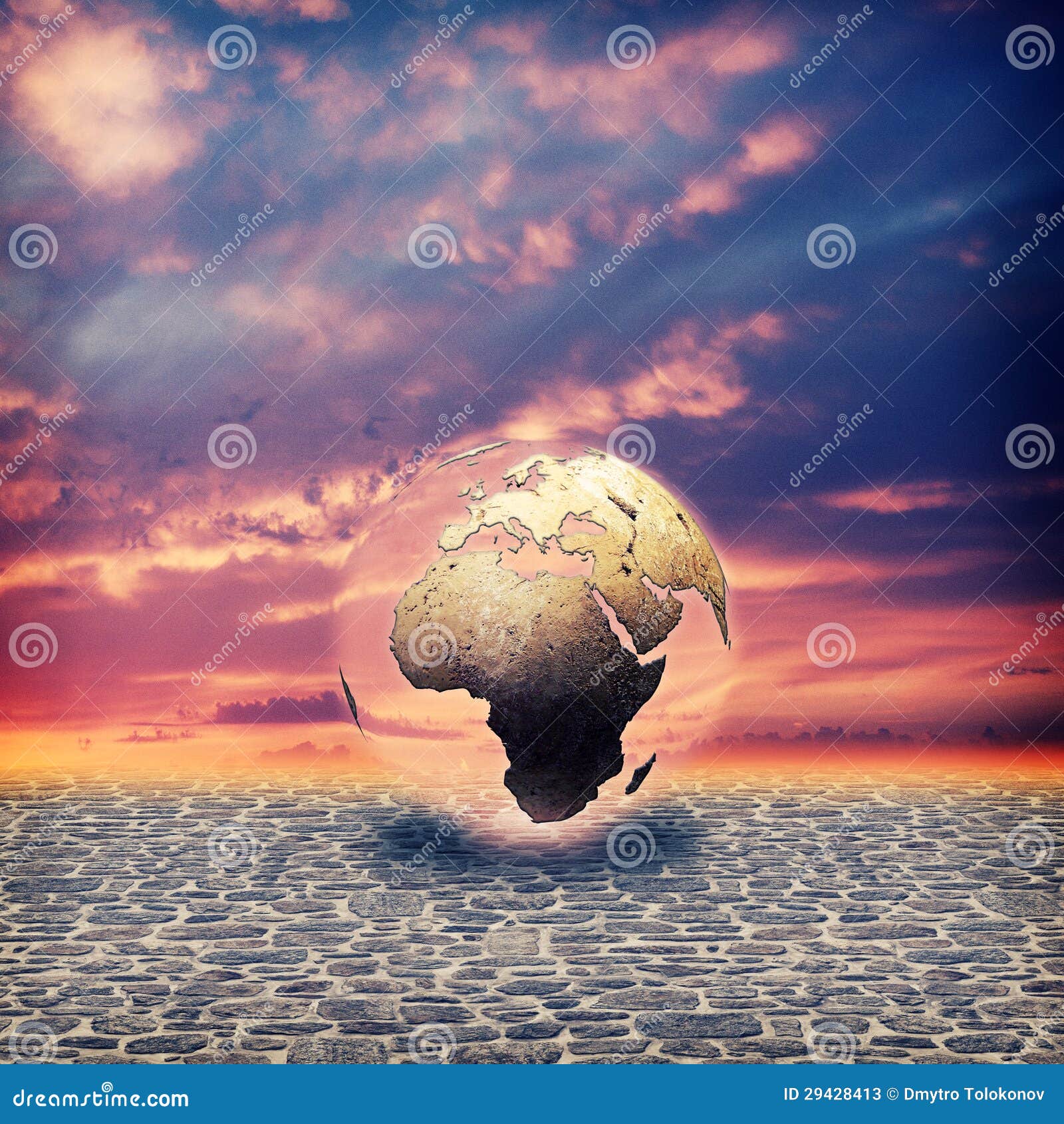 Bloody Earth Map. Red Continents Streaked With Blood Horrible Murders ...