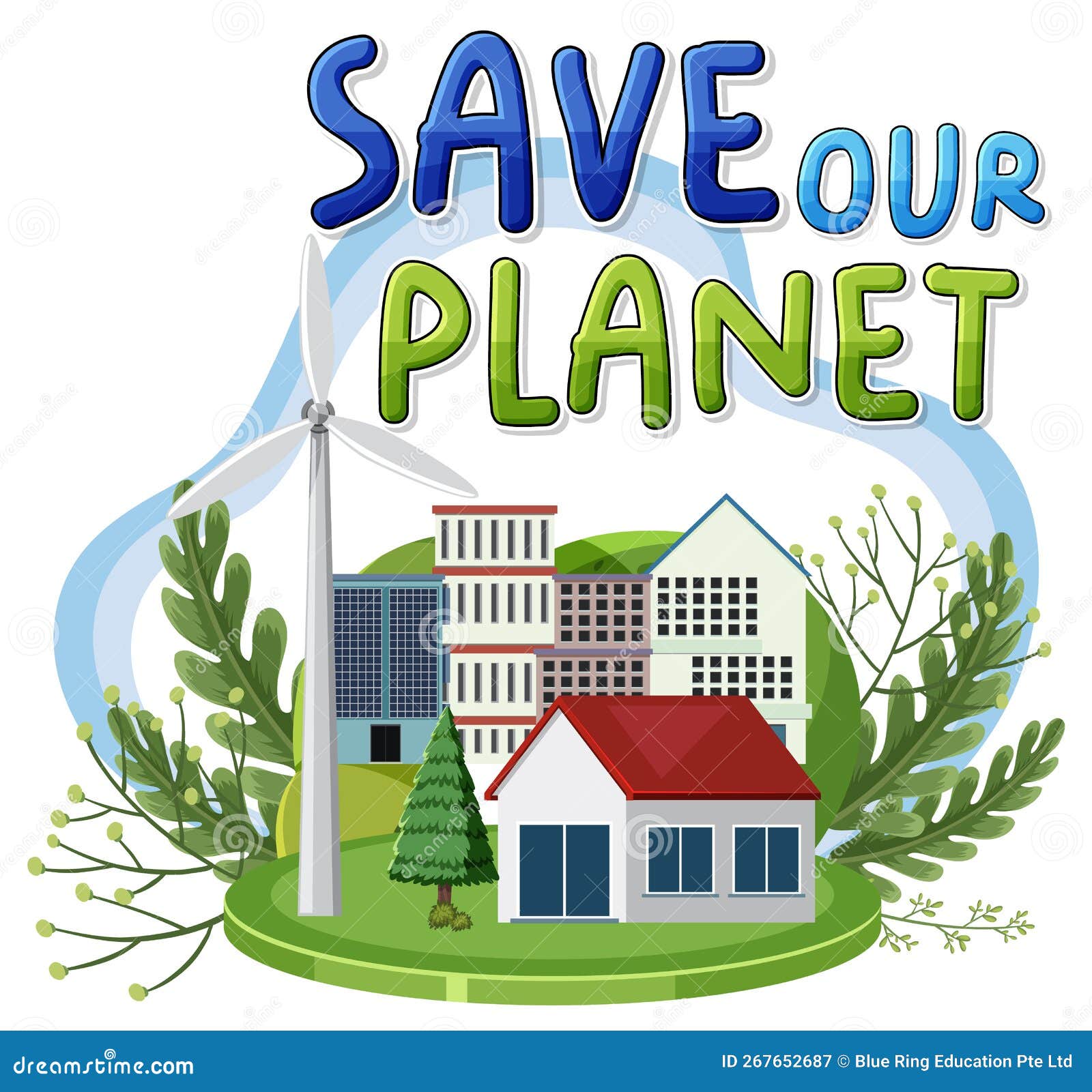 Save the Earth Banner Design Stock Vector - Illustration of ...