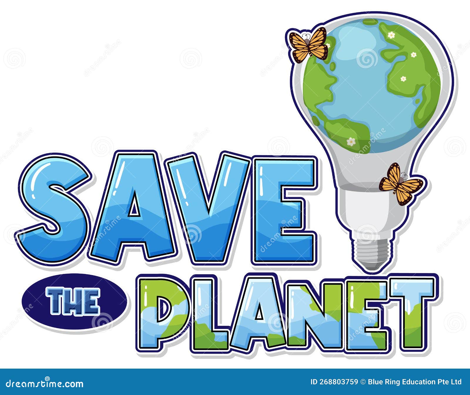 Save the Earth Banner Design Stock Vector - Illustration of icon ...