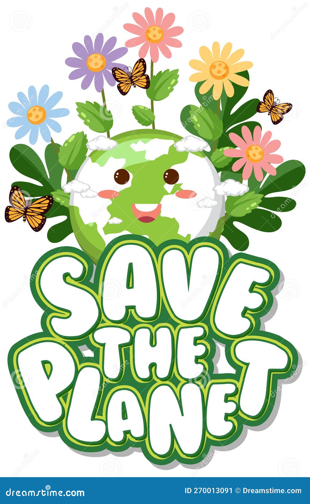 Save the Earth Banner Design Stock Vector - Illustration of save, font ...
