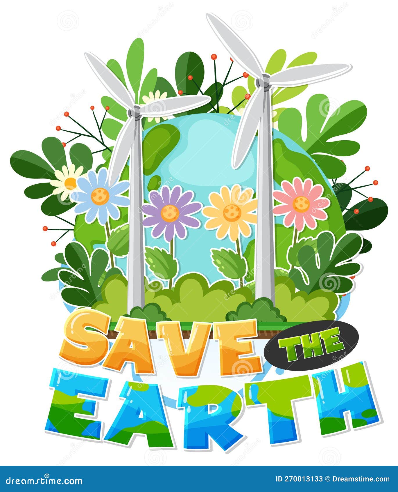 Save the Earth Banner Design Stock Vector - Illustration of globe ...