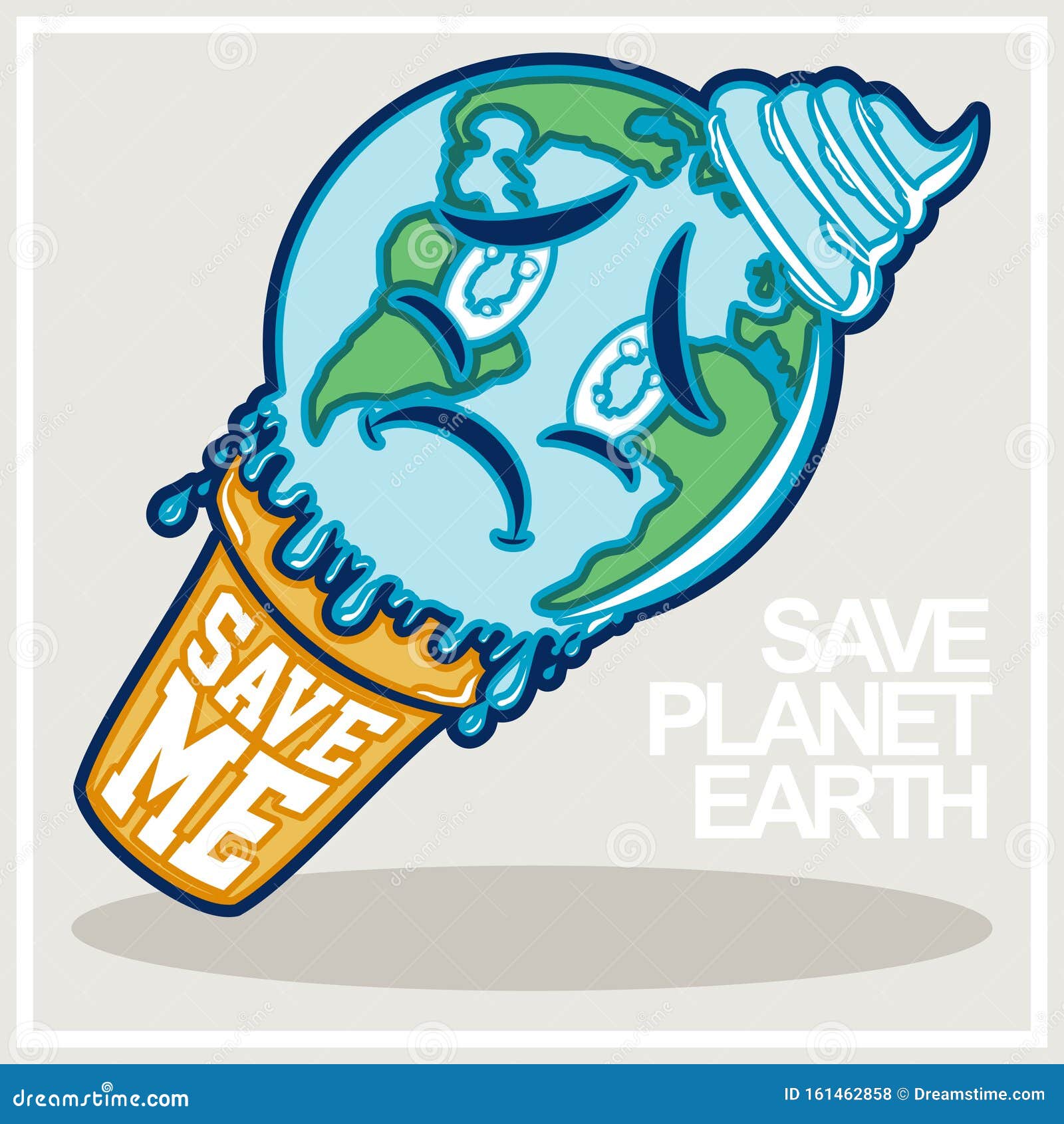 Save the earth vector stock illustration. Illustration of melted ...
