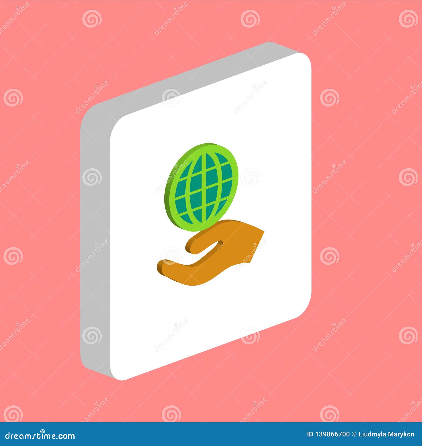 Save earth computer symbol stock vector. Illustration of color - 139866700