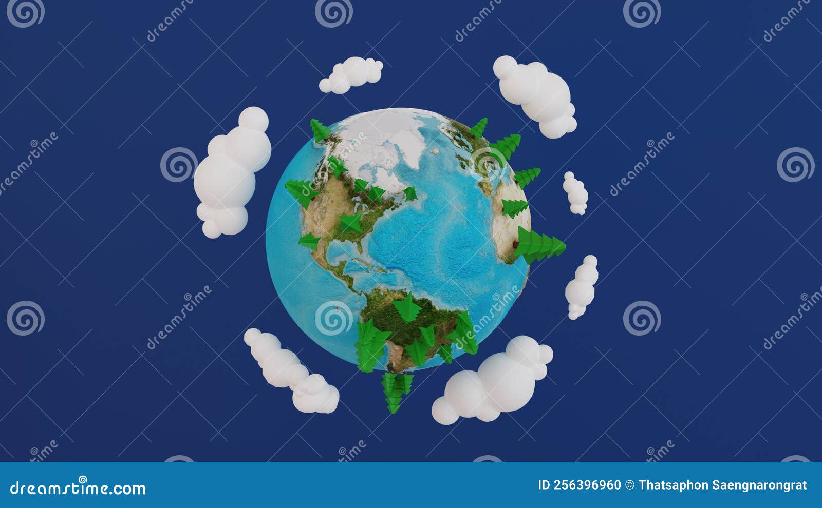 Save the Earth Day, Tree Growing Up on Earth or Planet, World ...