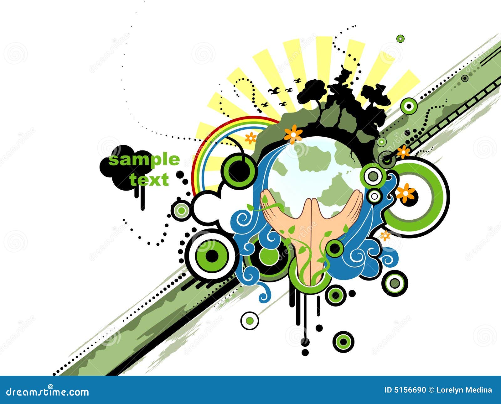 Save the Earth Design stock illustration. Illustration of world - 5156690