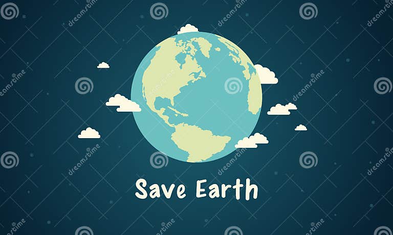 Save Earth design style stock vector. Illustration of earth - 90274041