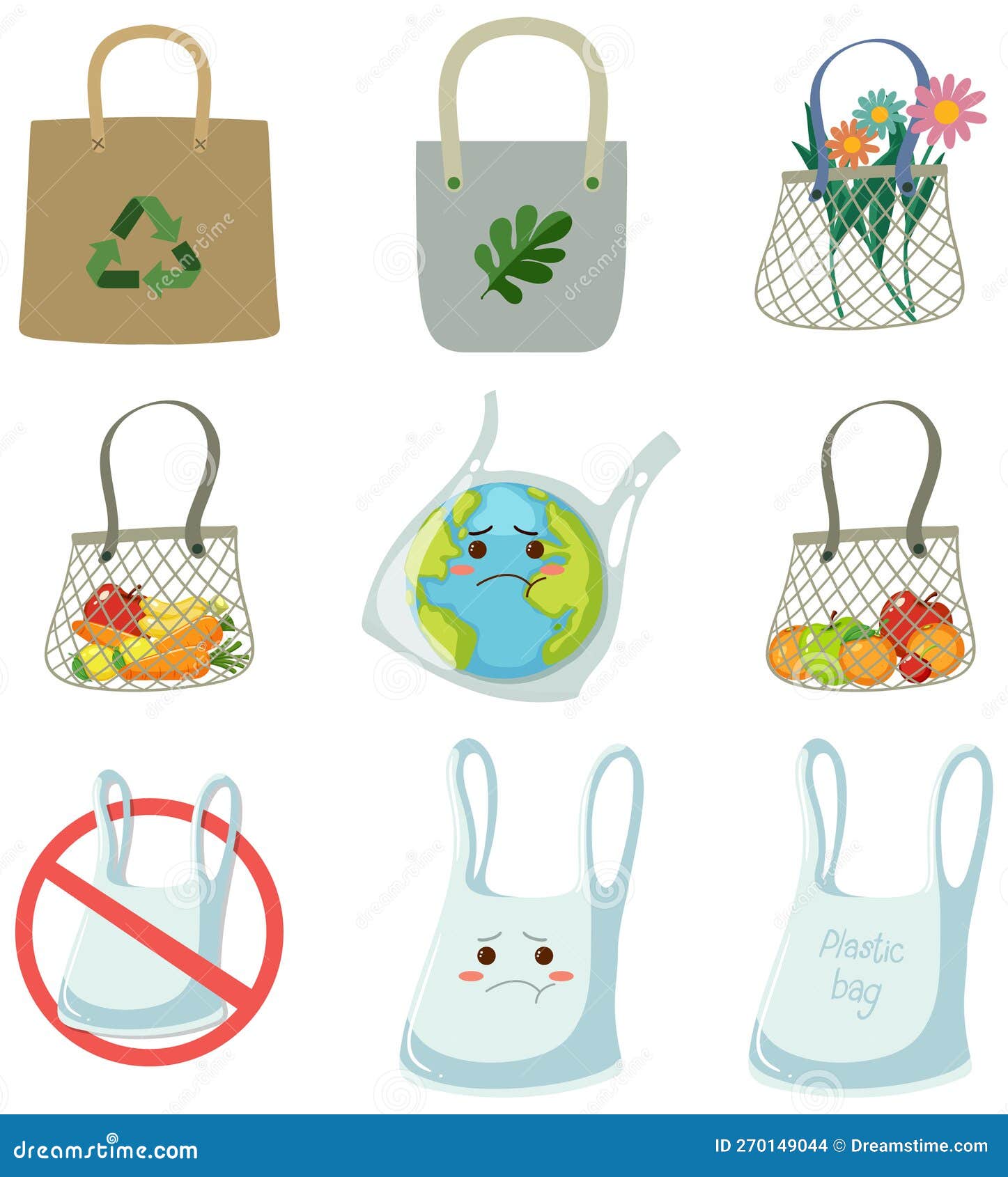 Save the Earth Elements Set Stock Vector - Illustration of reuse ...