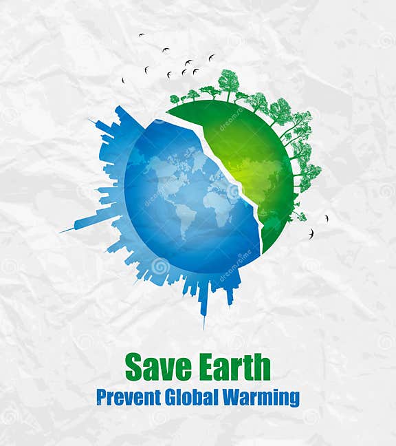 Save Earth-Environment Concept Stock Vector - Illustration of ...