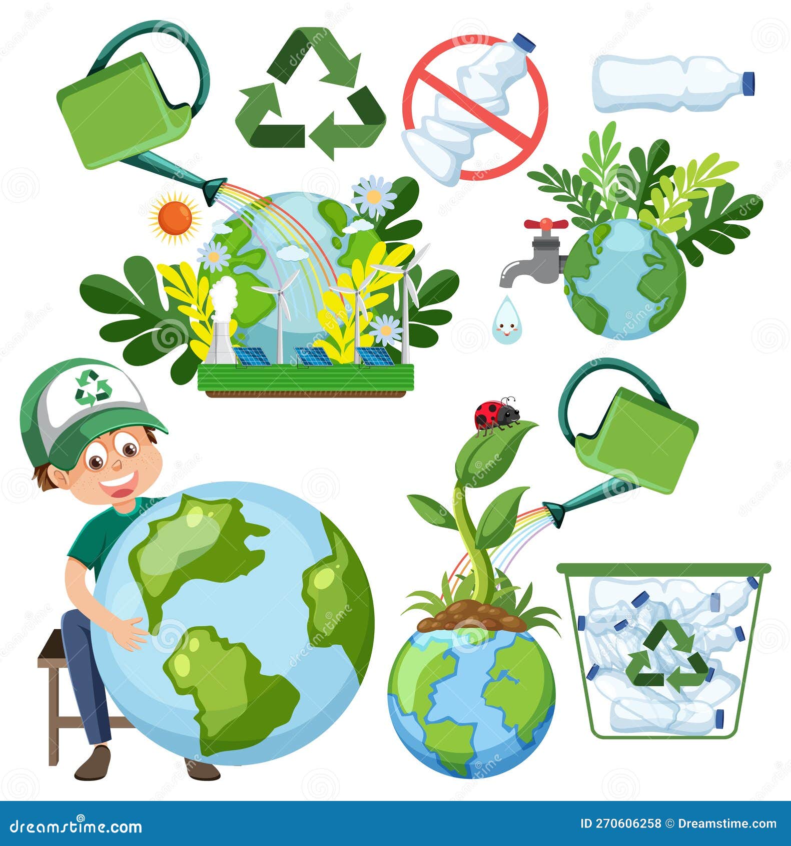 Save the Earth Graphics and Icons Collection Stock Vector ...
