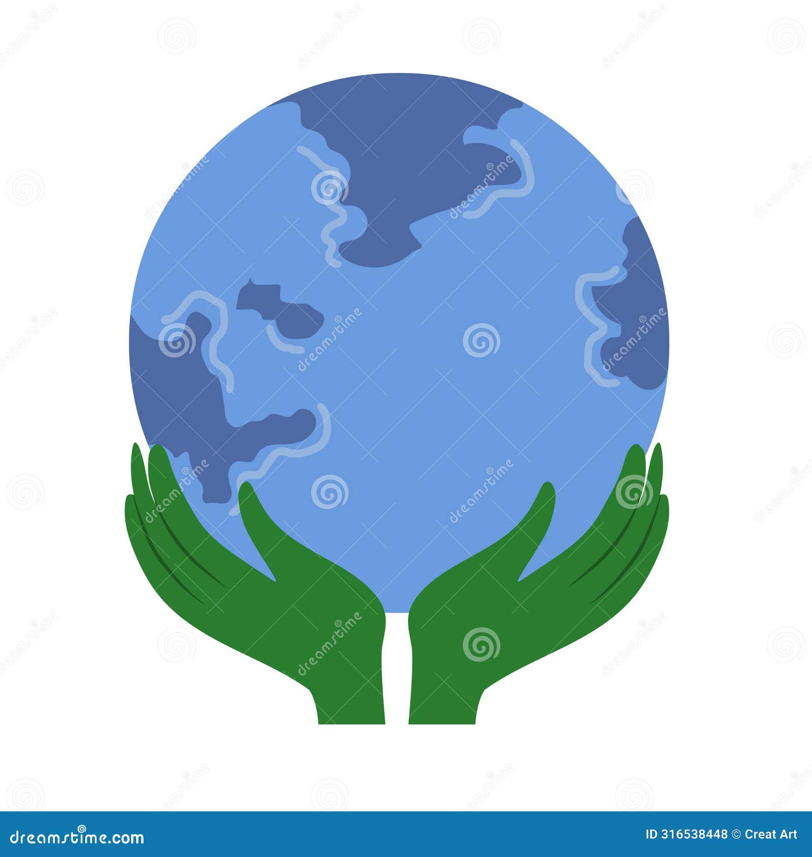 Save Earth Hands Holding Earth Stock Vector - Illustration of blue ...