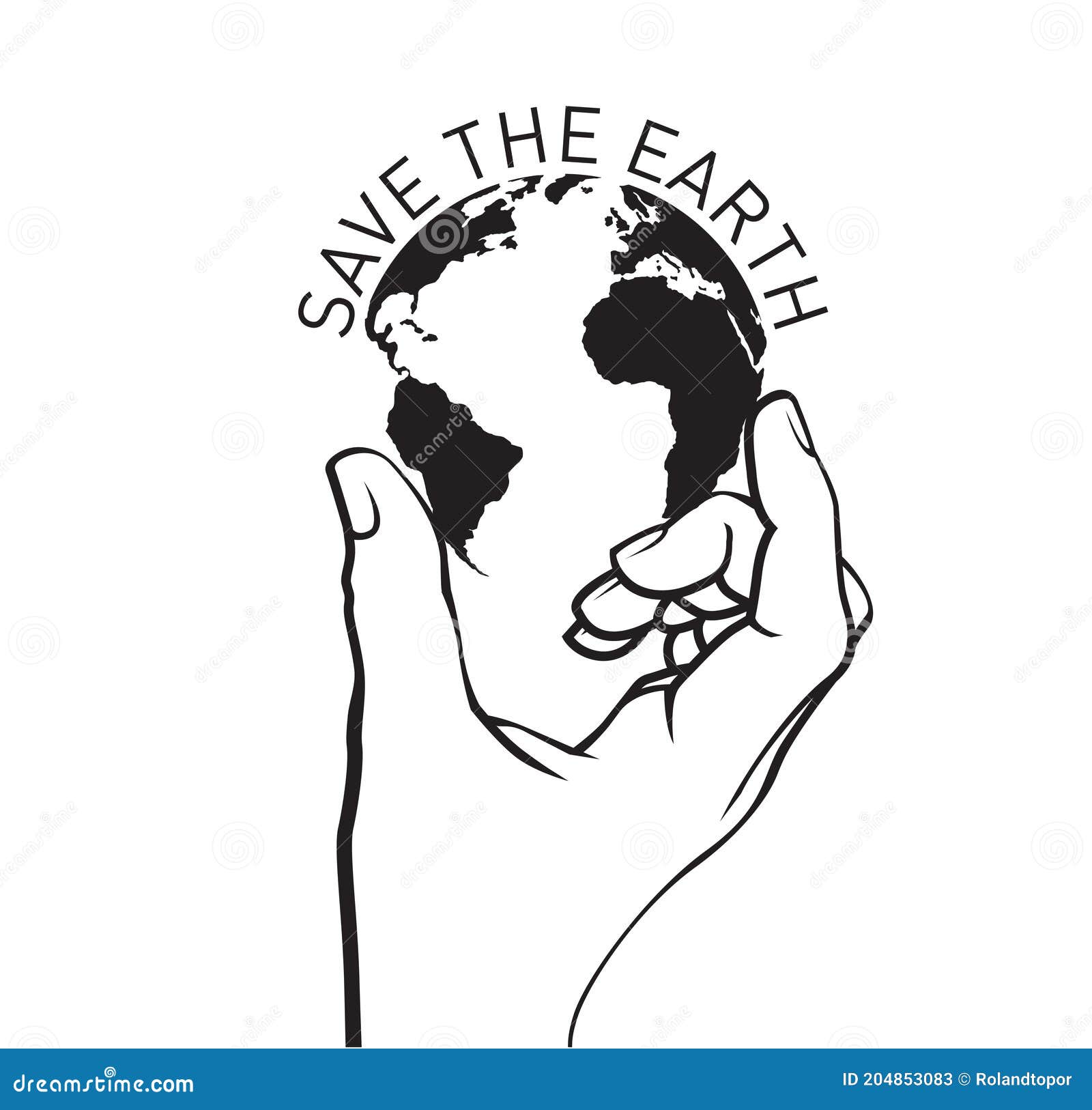 Save the Earth Icon and Emblem. Vector Illustration and Logo Design ...