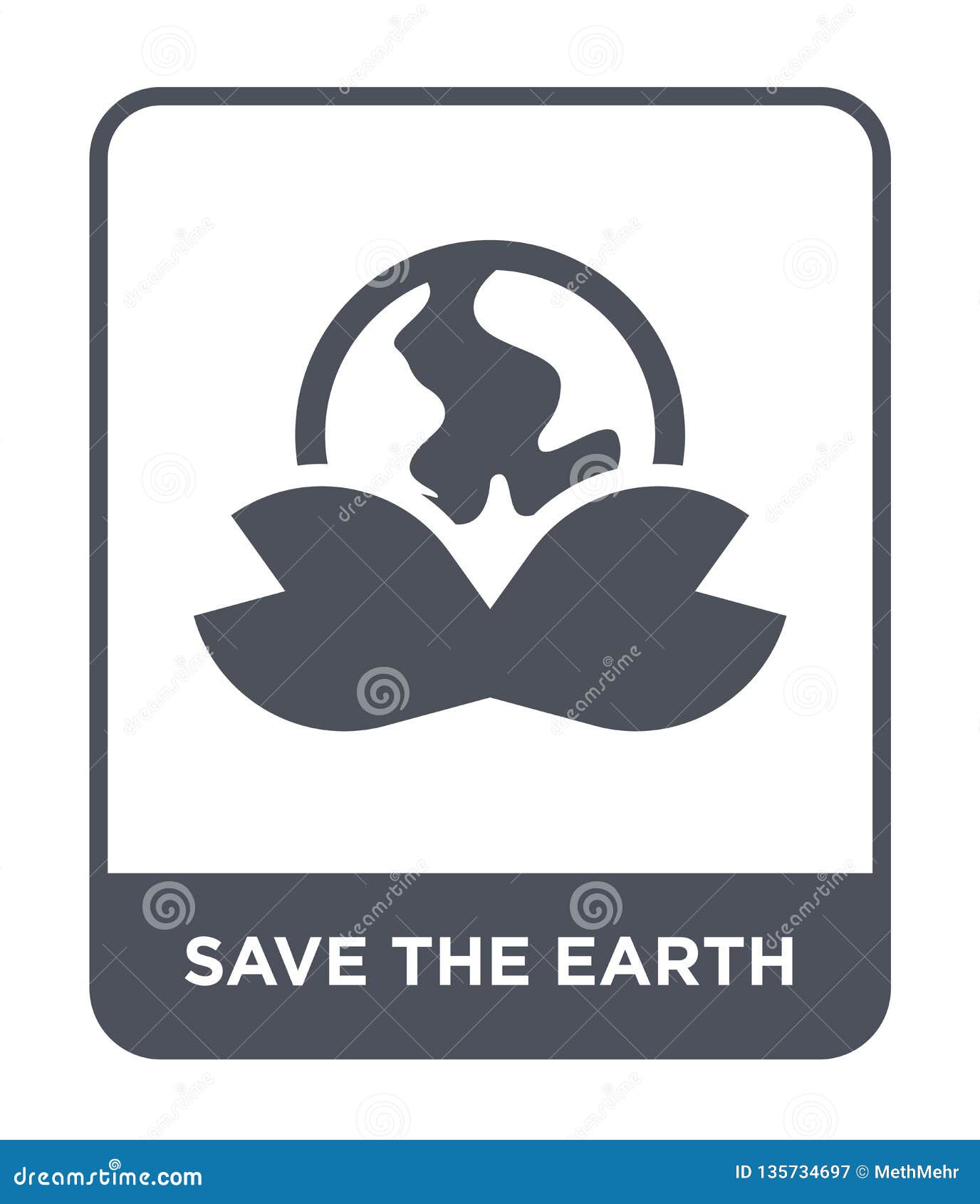 Save the Earth Icon in Trendy Design Style. Save the Earth Icon ...